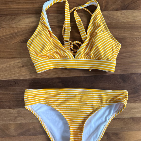 Target | Swim | Yellow Stripped Bikini | Poshmark